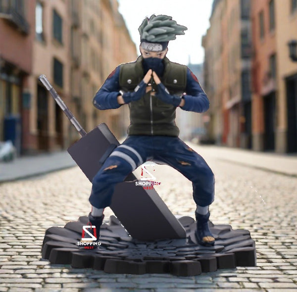 Naruto Kakashi Hatake Dragon Bomb Ninjutsu Sharingan With Zabuza Sword