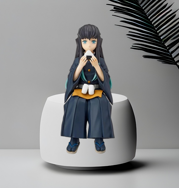 Demon Slayer Muichiro Tokito Perching Sitting Eating 13.5 CM Action Fi