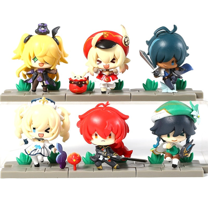 Genshin Impact Set Of 6 Gaming Action Figures | 7-8 Cms