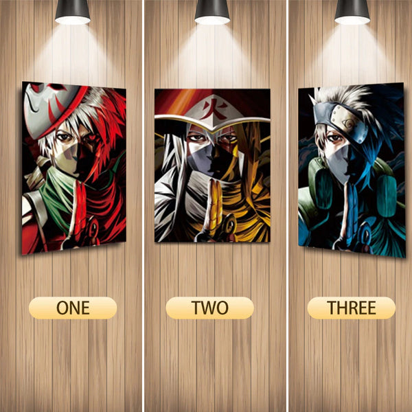 Naruto Hatake Kakashi Anbu Hokage Shinobi 3D Anime Poster | 40x30 Cms