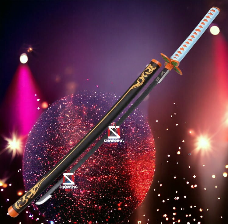 Demon Slayer Shinobu Kocho Nichirin Wooden Blade Katana for Cosplay Wo