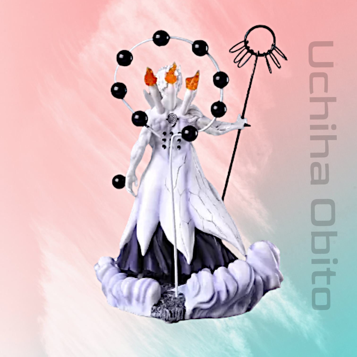 Naruto | Uchiha Obito White Ten Tail Force With Weapon Action Figure