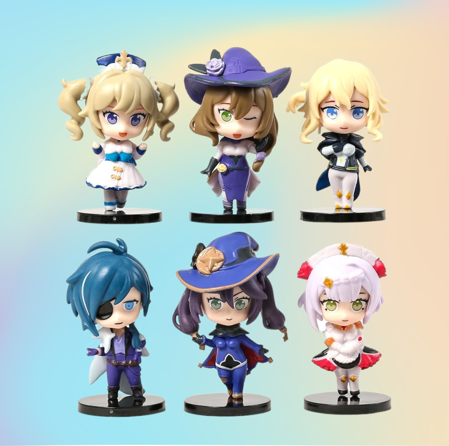 Genshin Impact | Set Of 6 Gaming Action Figures | 9-10 Cm