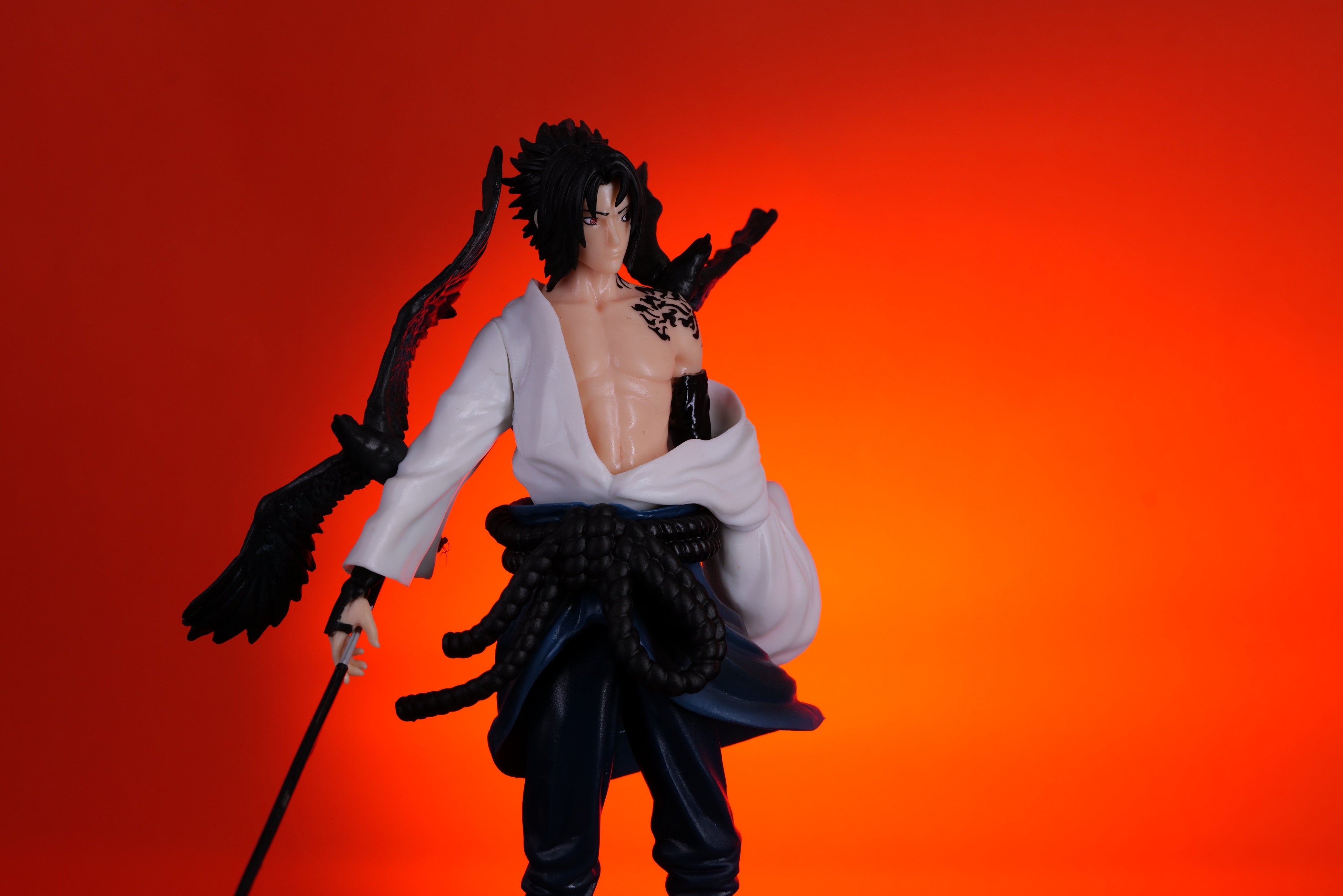 Na-ruto Boruto Crow Curse Seal Tattoo Uchiha Sasuke Action Figure | 26