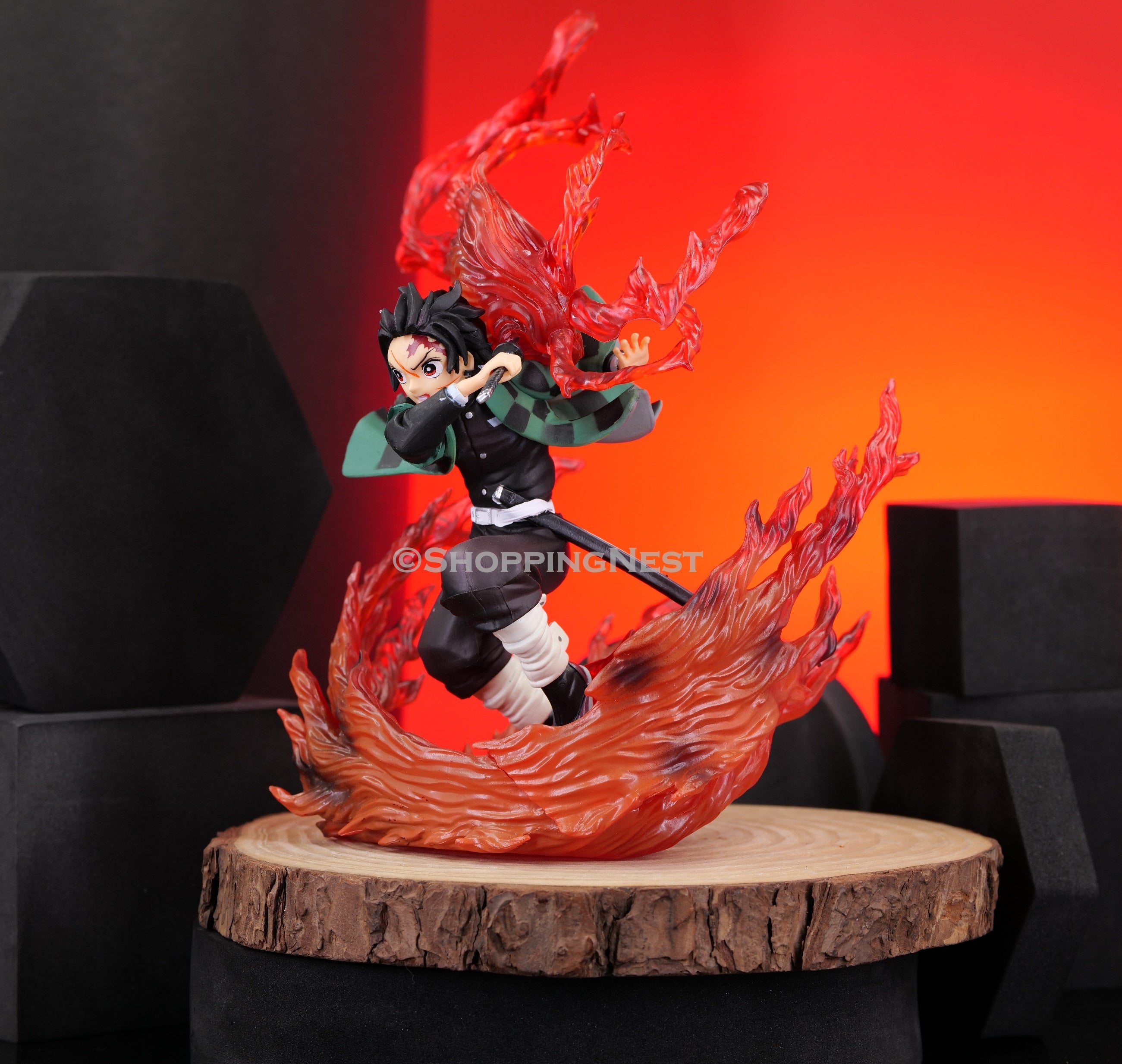 Demon slayer Tanjiro Kamado Fire Breathing Attack Hinokami Kagura Acti