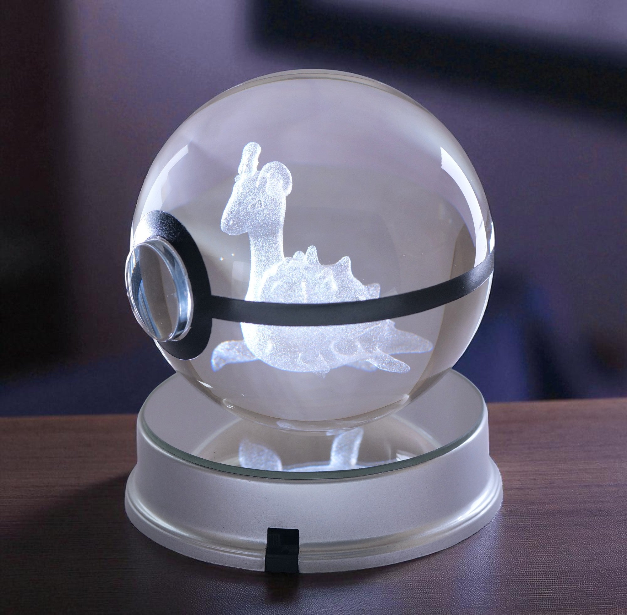 Pokémon Lapras Crystal Poké Ball 3D Laser Engraved Figurine | Color Ch